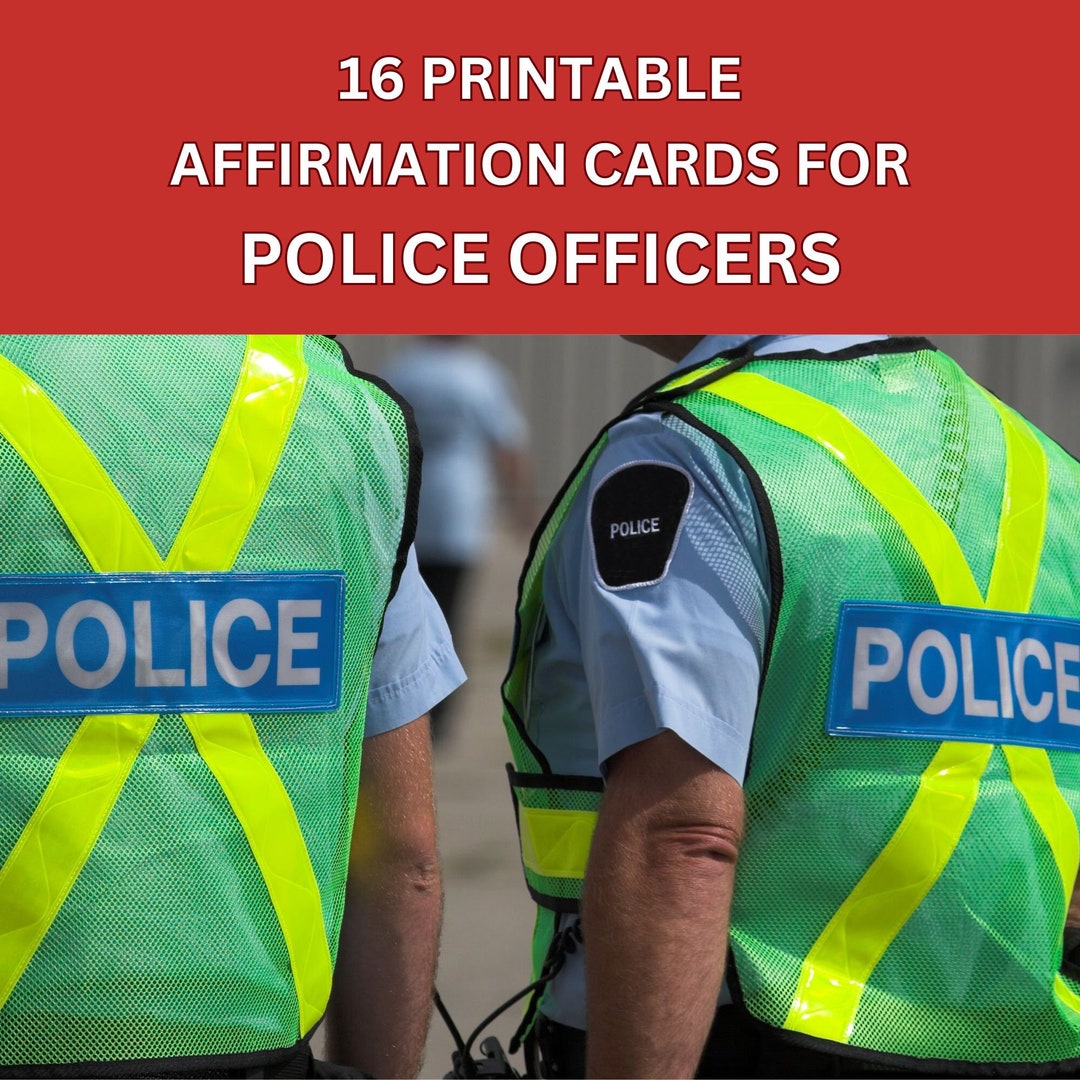 Affirmation Cards for Police Officers, Positive Quotes, Inspirational ...