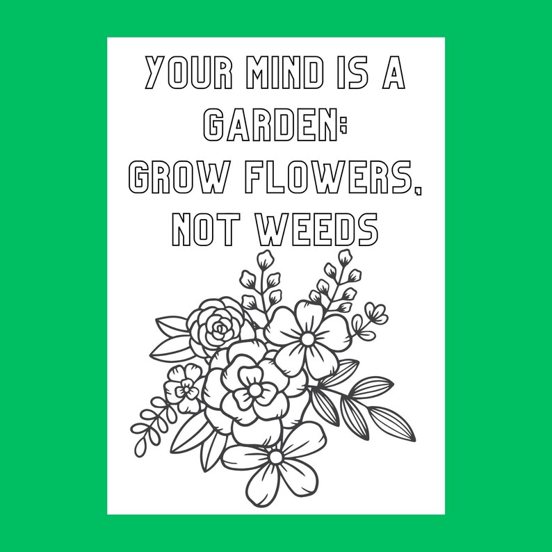 10 Mental Health Colouring Pages With Inspirational Quotes, Dealing ...