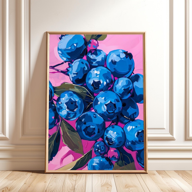 Blueberry Painting - Etsy