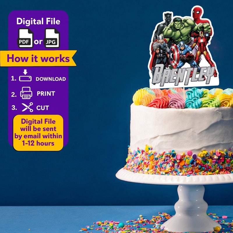 Avengers Cake Topper - Etsy