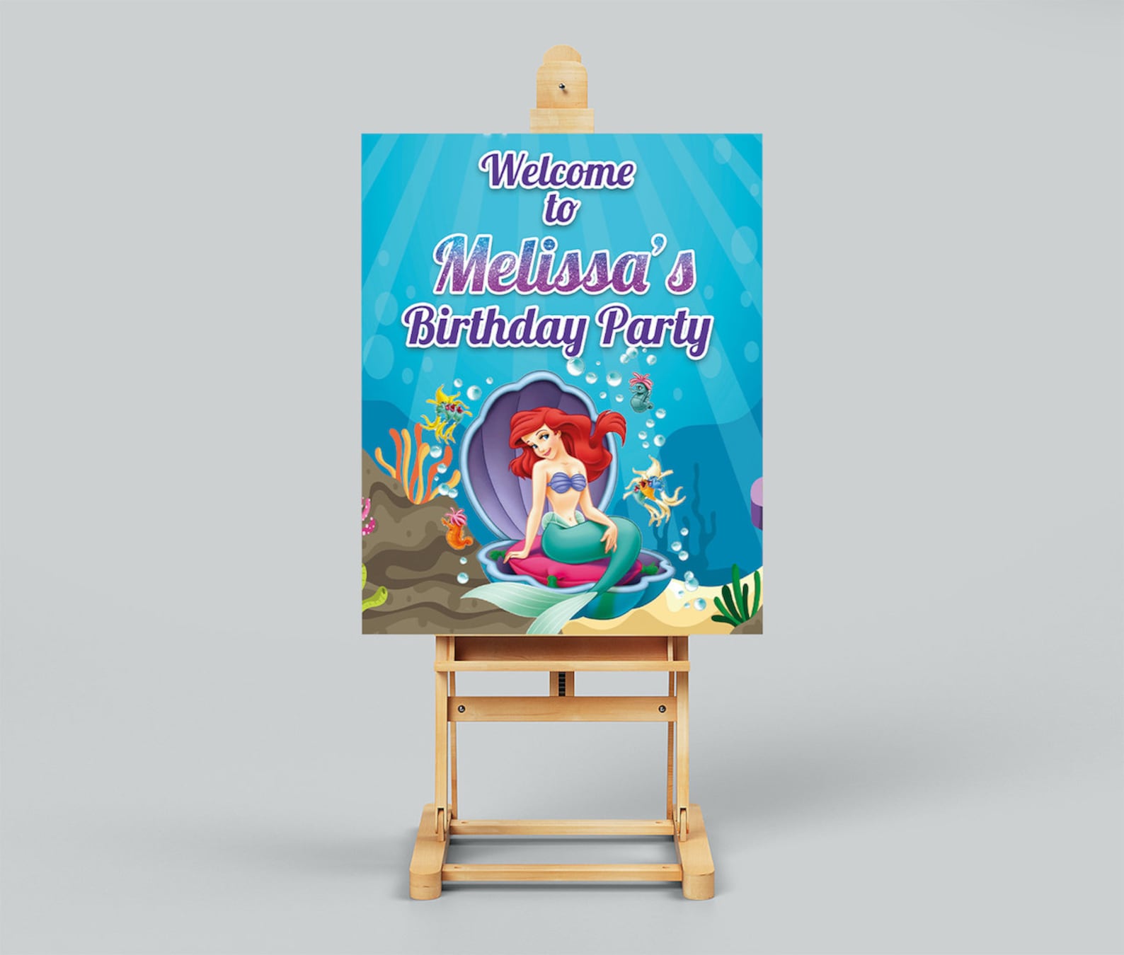 Little Mermaid Ariel Welcome Sign, Little Mermaid Ariel Welcome Board ...