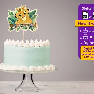 Simba Cake Topper,lion King Cake Topper, Lion King Centerpiece, Lion ...