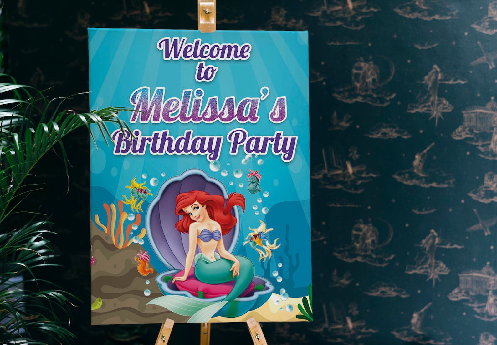 Little Mermaid Ariel Welcome Sign, Little Mermaid Ariel Welcome Board ...