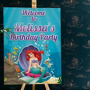 Little Mermaid Ariel Welcome Sign, Little Mermaid Ariel Welcome Board ...