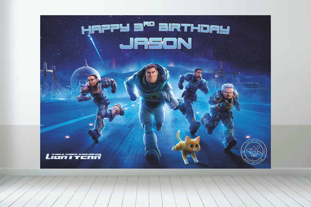 Buzz Lightyear Backdrop,buzz Lightyear Custom Birthday Backdrop,buzz ...