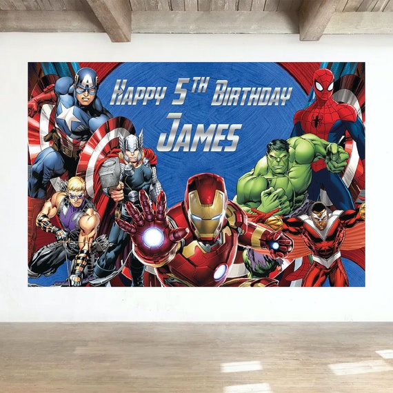 Avenger Happy Birthday Banner