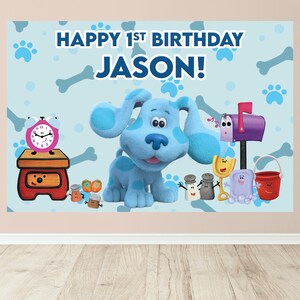 Blues Clues Birthday Backdrop, Blues Clues Personalized Birthday Banner,personalized Backdrop ...