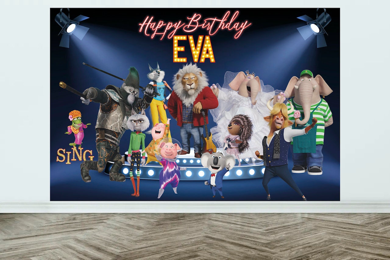 Sing Printable Custom Backdrop,sing Personalized Banner,sing Custom ...
