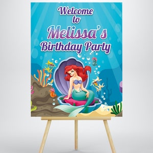 Little Mermaid Ariel Welcome Sign, Little Mermaid Ariel Welcome Board ...