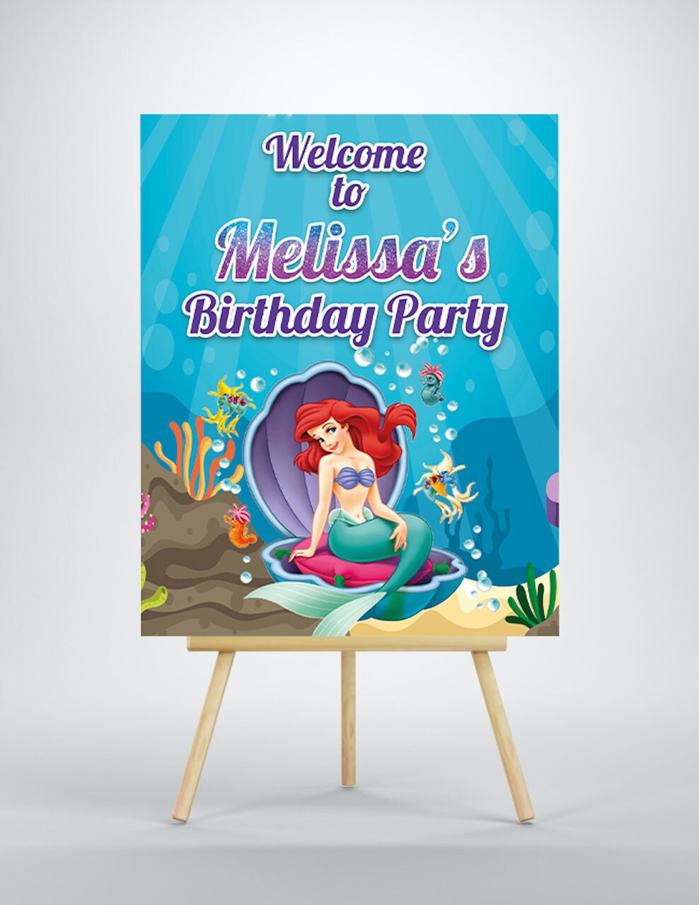 Little Mermaid Ariel Welcome Sign, Little Mermaid Ariel Welcome Board ...
