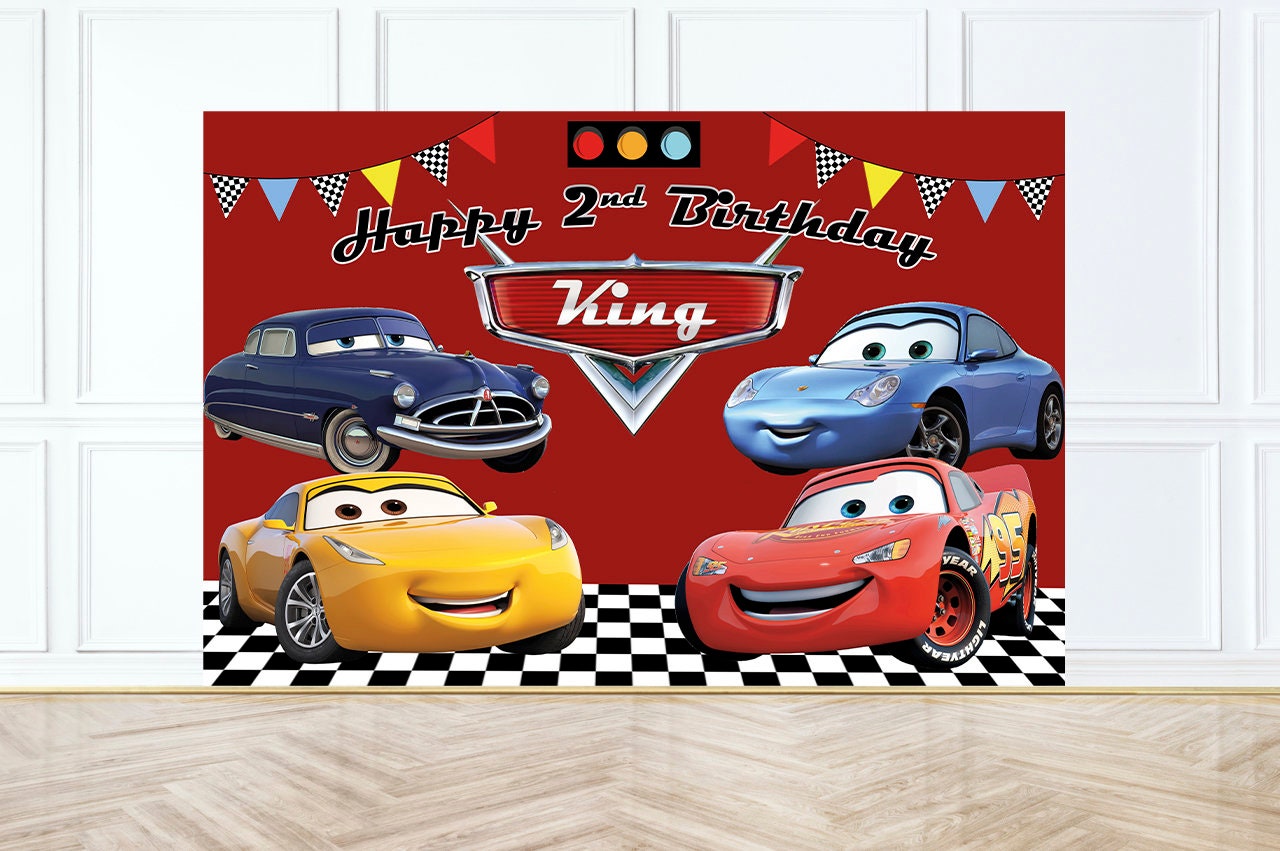 Cars Birthday Backdrop,cars Birthday Party Banner,cars Party Decoration ...