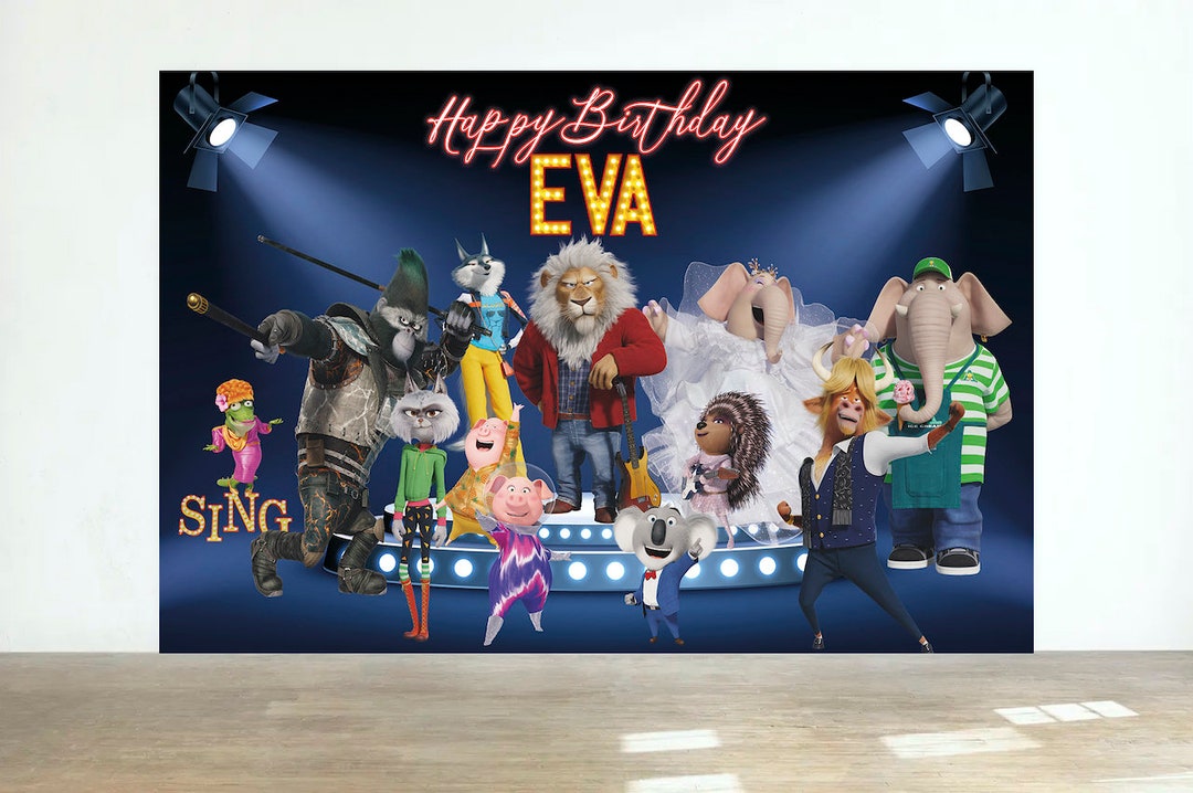 Sing Printable Custom Backdrop,sing Personalized Banner,sing Custom ...