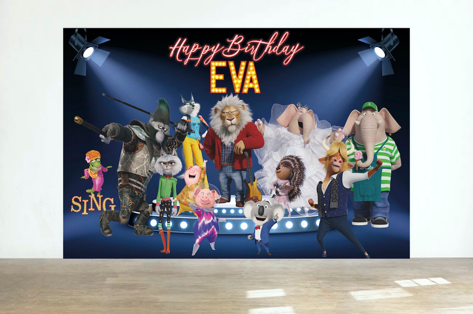 Sing Printable Custom Backdrop,sing Personalized Banner,sing Custom ...