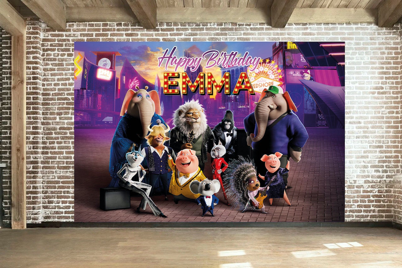 Sing Printable Custom Backdrop,sing Personalized Banner,sing Custom ...