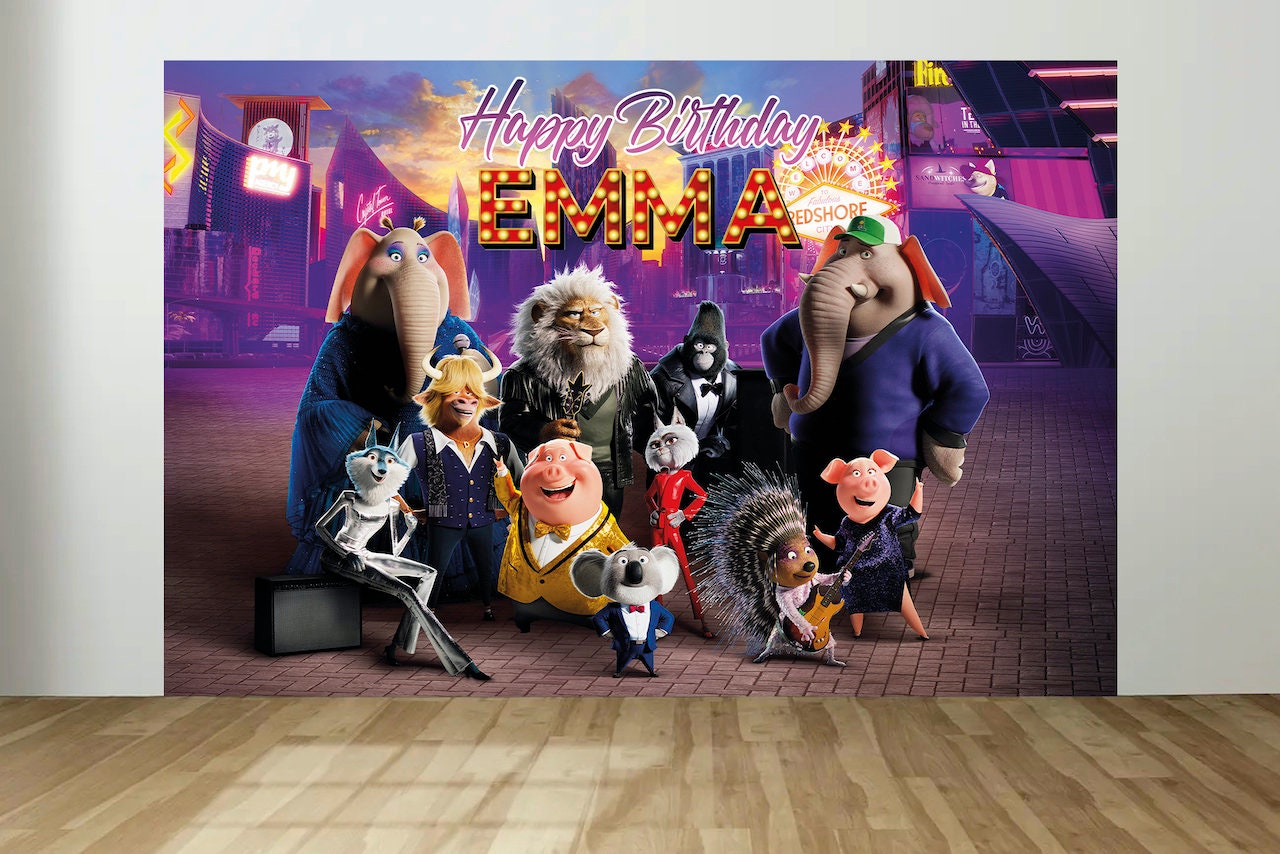 Sing Printable Custom Backdrop,sing Personalized Banner,sing Custom ...