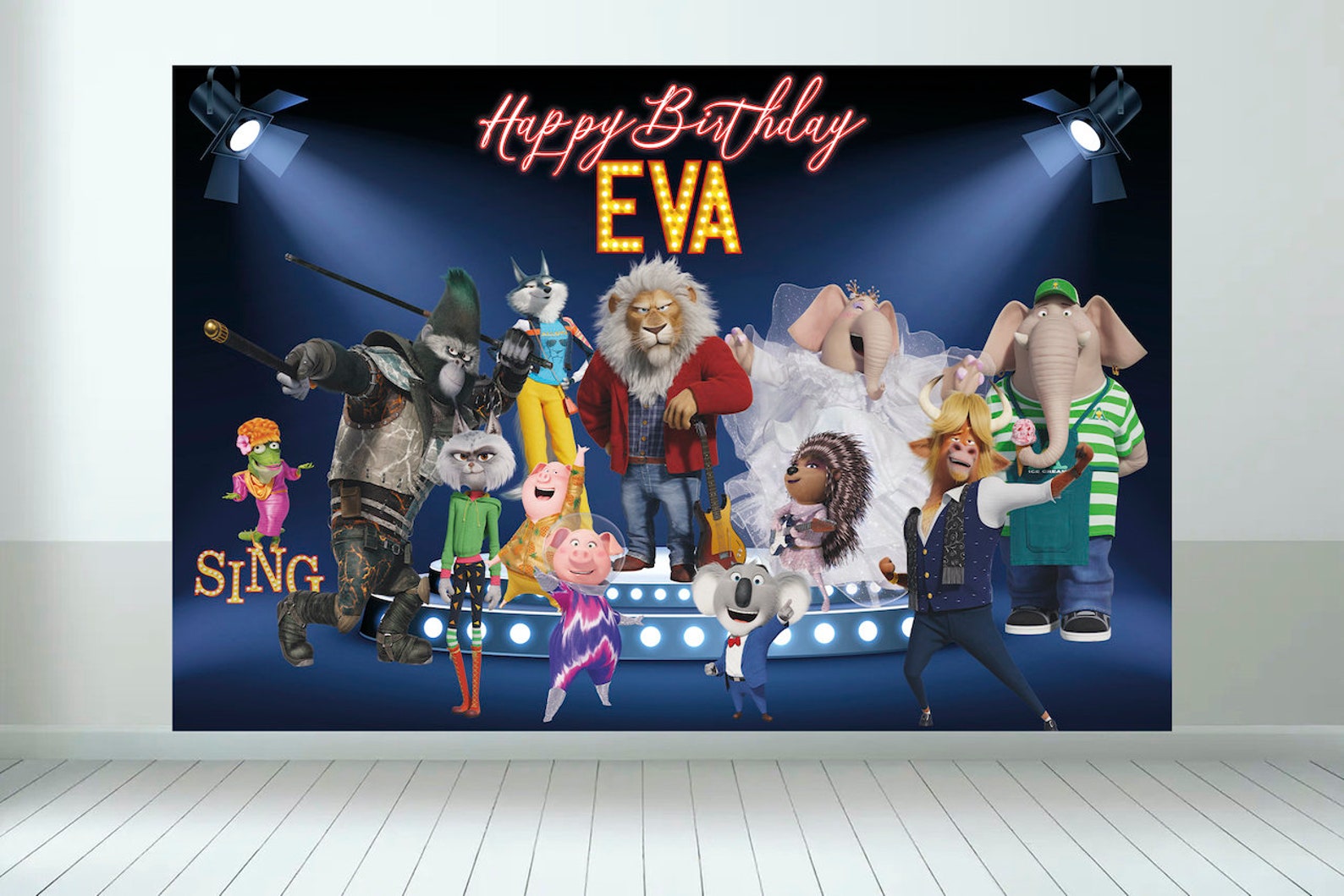 Sing Printable Custom Backdrop,sing Personalized Banner,sing Custom ...