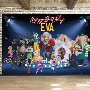 Sing Printable Custom Backdrop,sing Personalized Banner,sing Custom ...