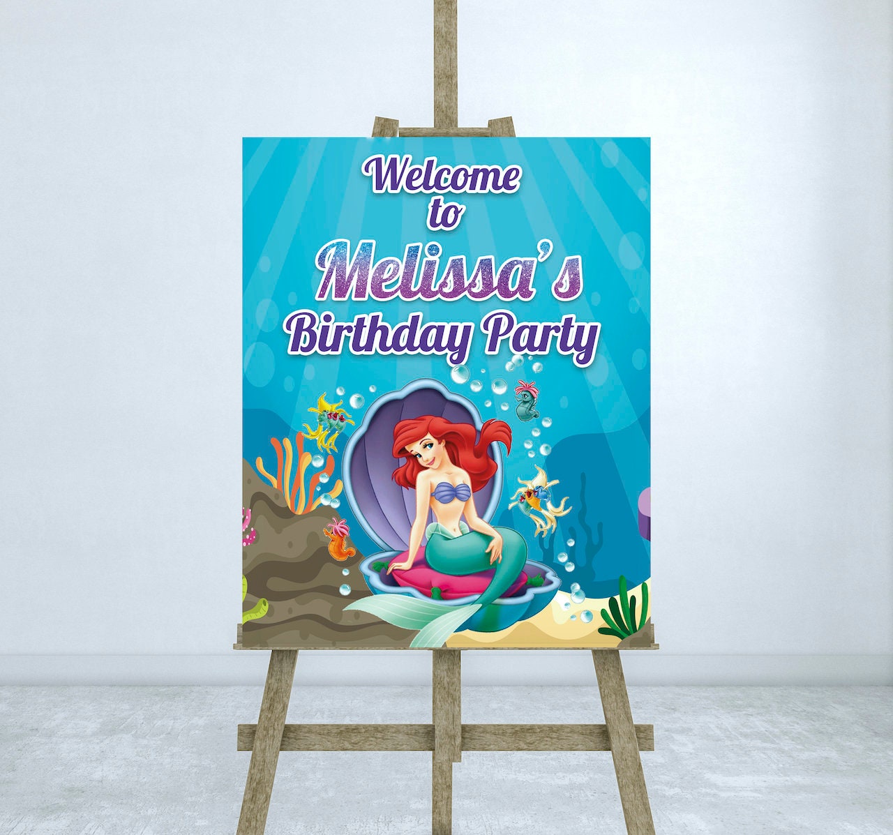 Little Mermaid Ariel Welcome Sign, Little Mermaid Ariel Welcome Board ...
