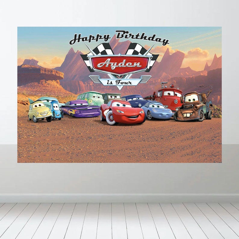 Cars Birthday Backdrop,cars Birthday Party Banner,cars Party Decoration ...
