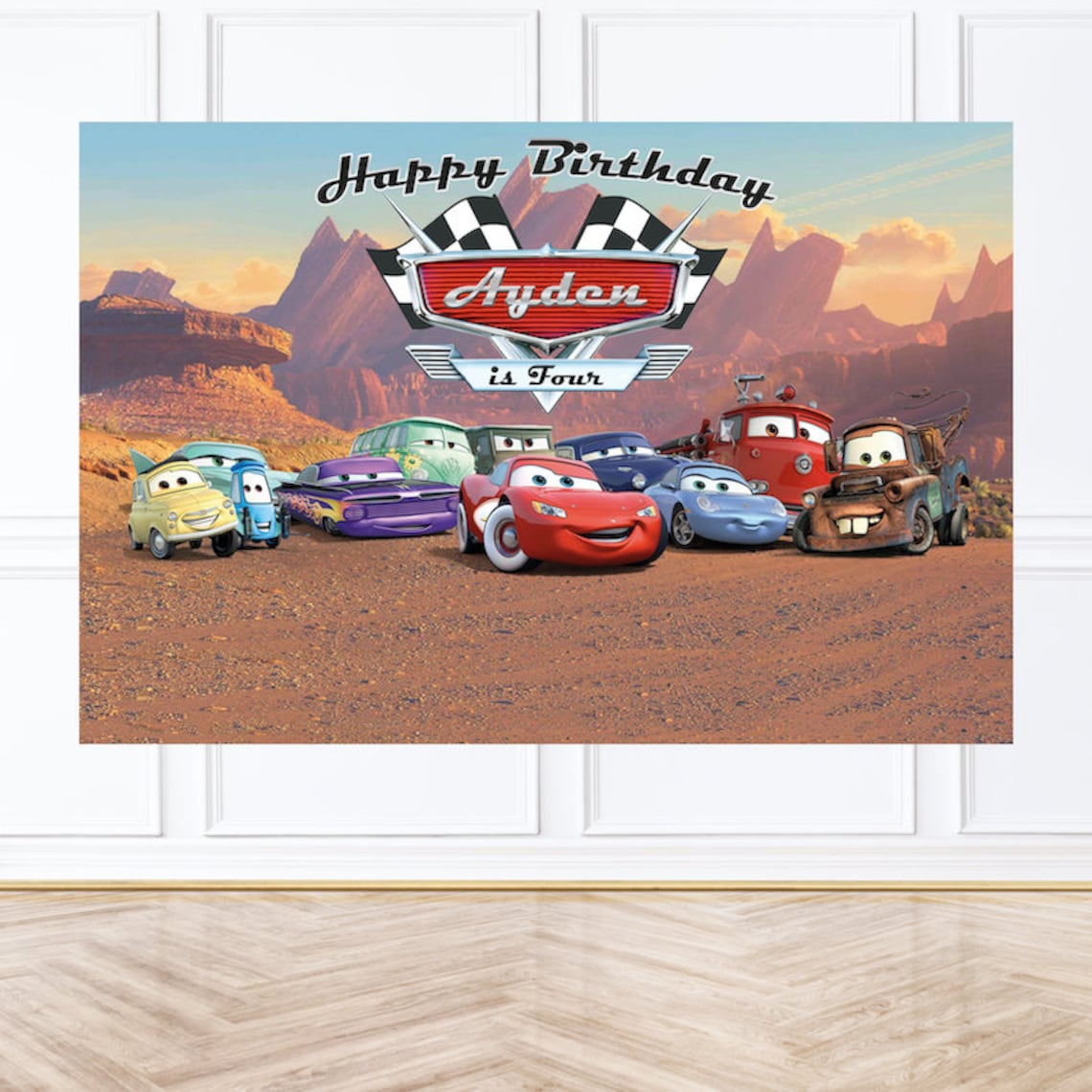 Cars Birthday Backdrop,cars Birthday Party Banner,cars Party Decoration ...