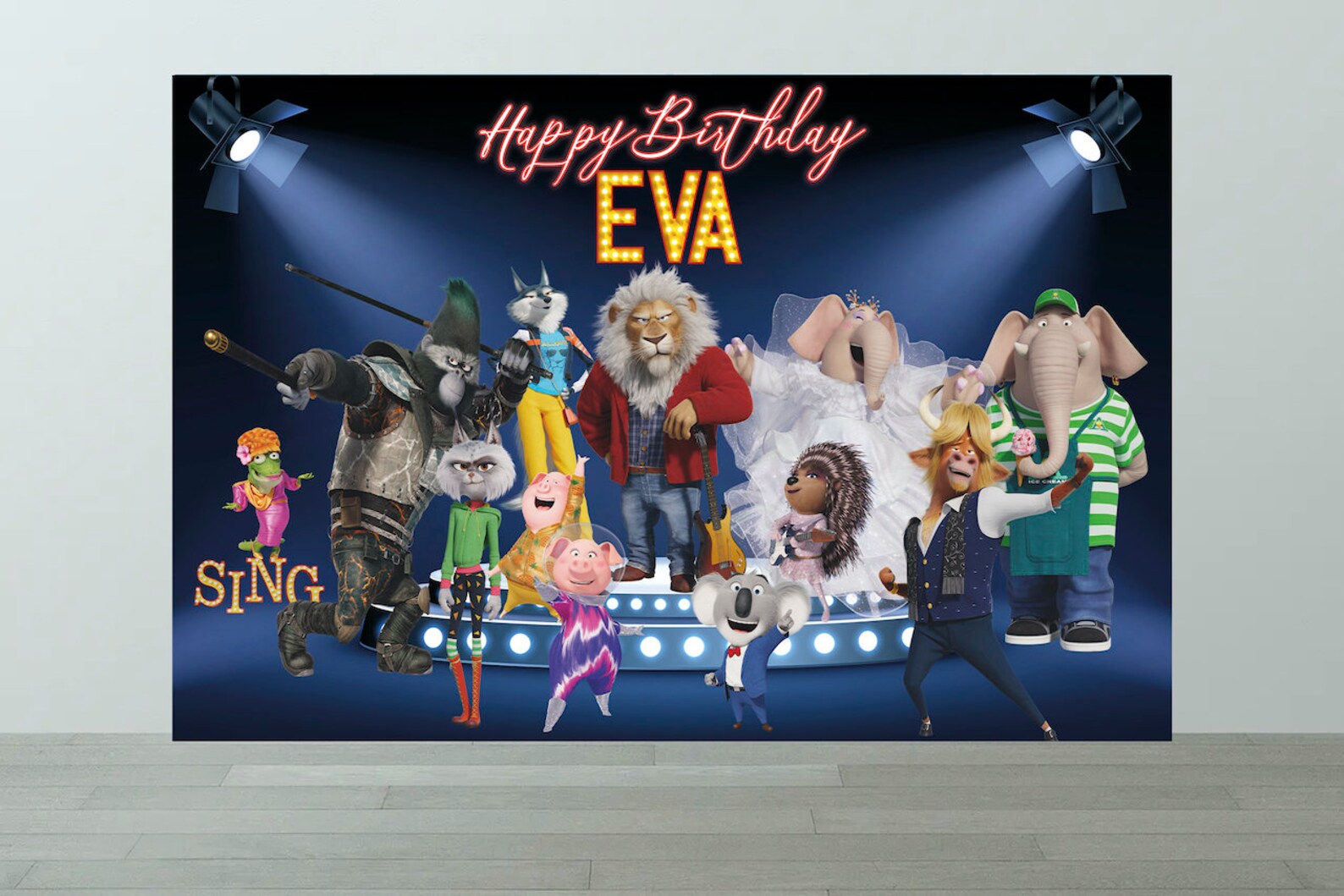 Sing Printable Custom Backdrop,sing Personalized Banner,sing Custom ...