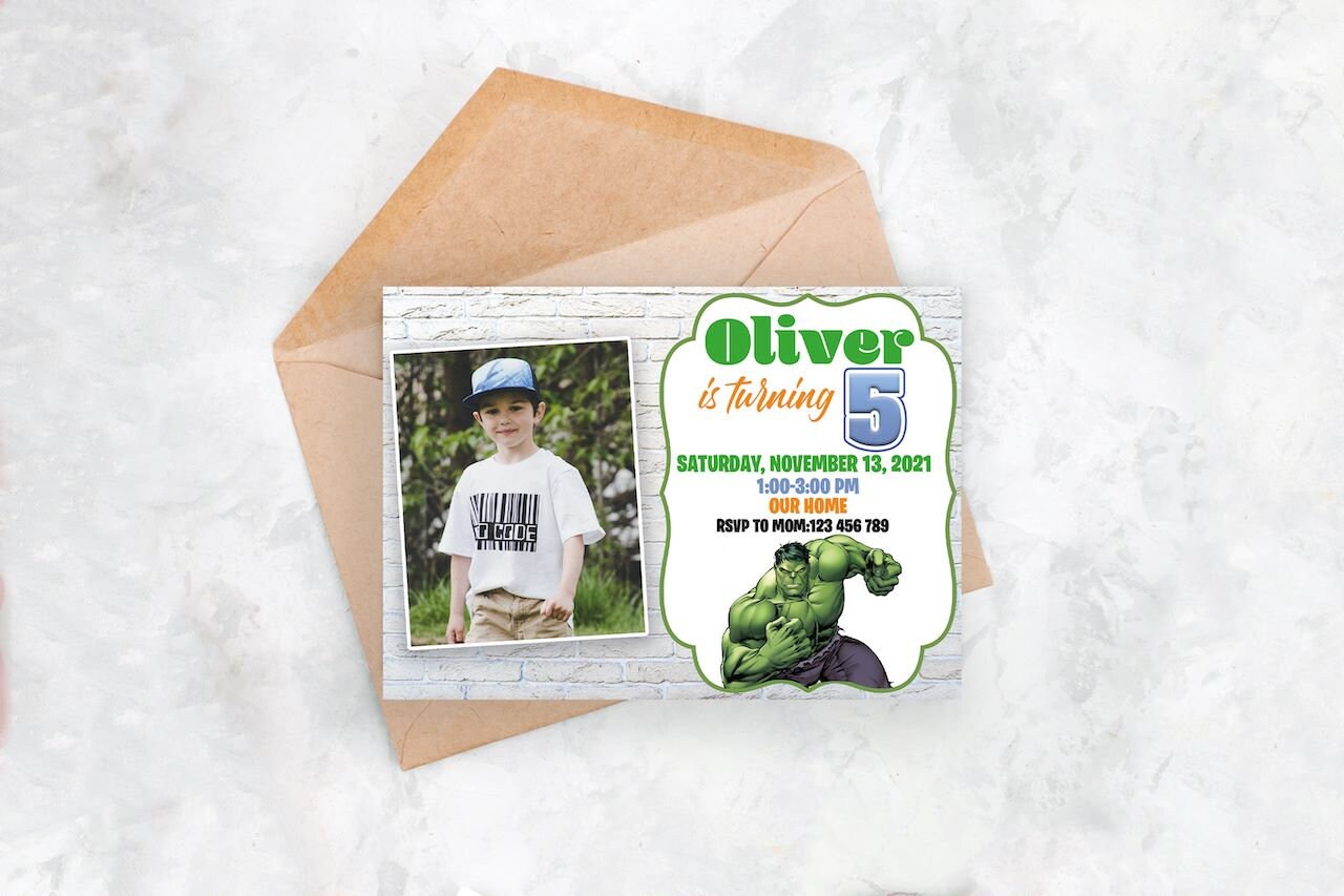 Hulk Invitation,hulk Birthday Invitation,super Heroes Birthday ...