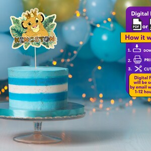 Simba Cake Topper,lion King Cake Topper, Lion King Centerpiece, Lion ...