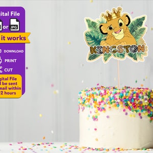 Simba Cake Topper,lion King Cake Topper, Lion King Centerpiece, Lion ...