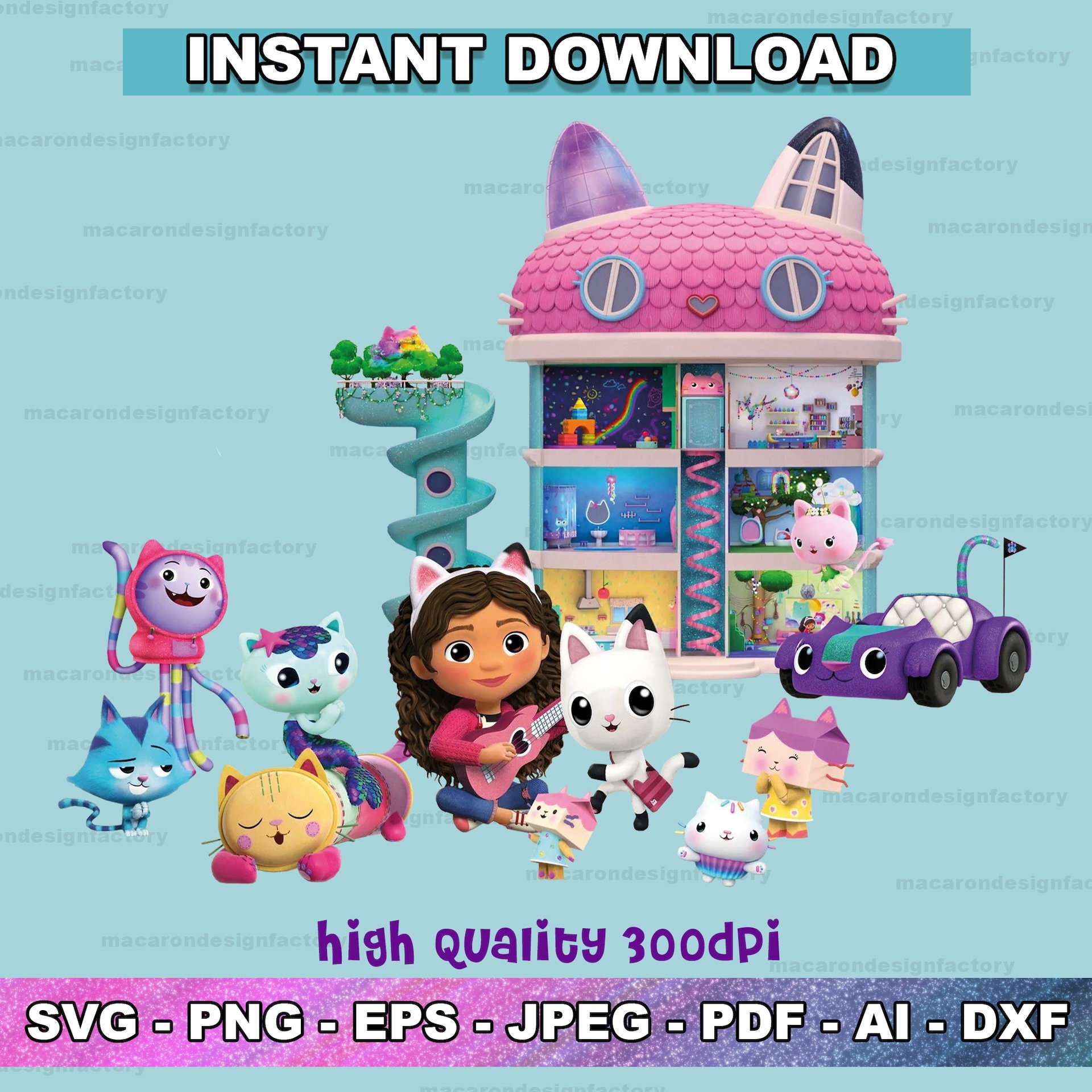 Gabby's Dollhouse PNG, Gabby's Dollhouse Svg,gabby Clipart Art, Gabby's ...