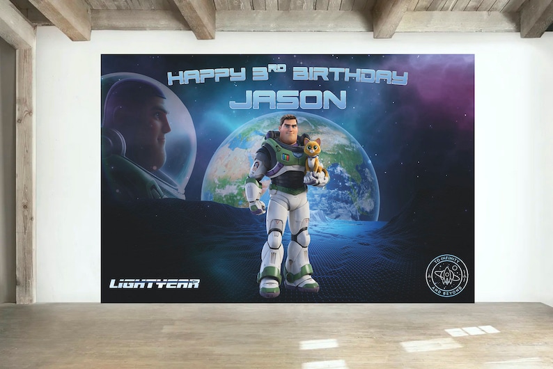 Buzz Lightyear Backdrop,buzz Lightyear Custom Birthday Backdrop,buzz ...