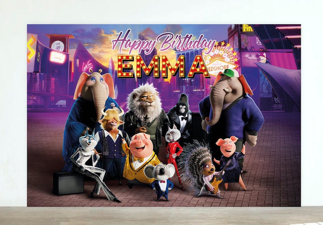 Sing Printable Custom Backdrop,sing Personalized Banner,sing Custom ...