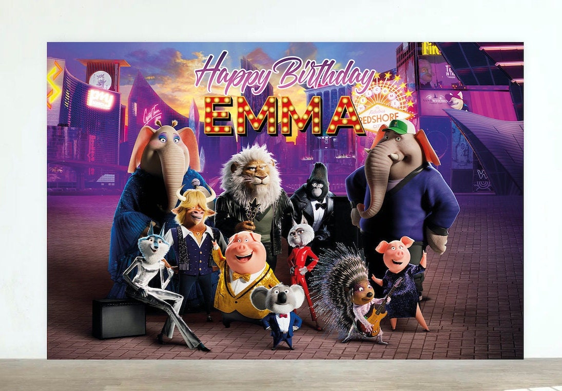 Sing Printable Custom Backdrop,sing Personalized Banner,sing Custom ...