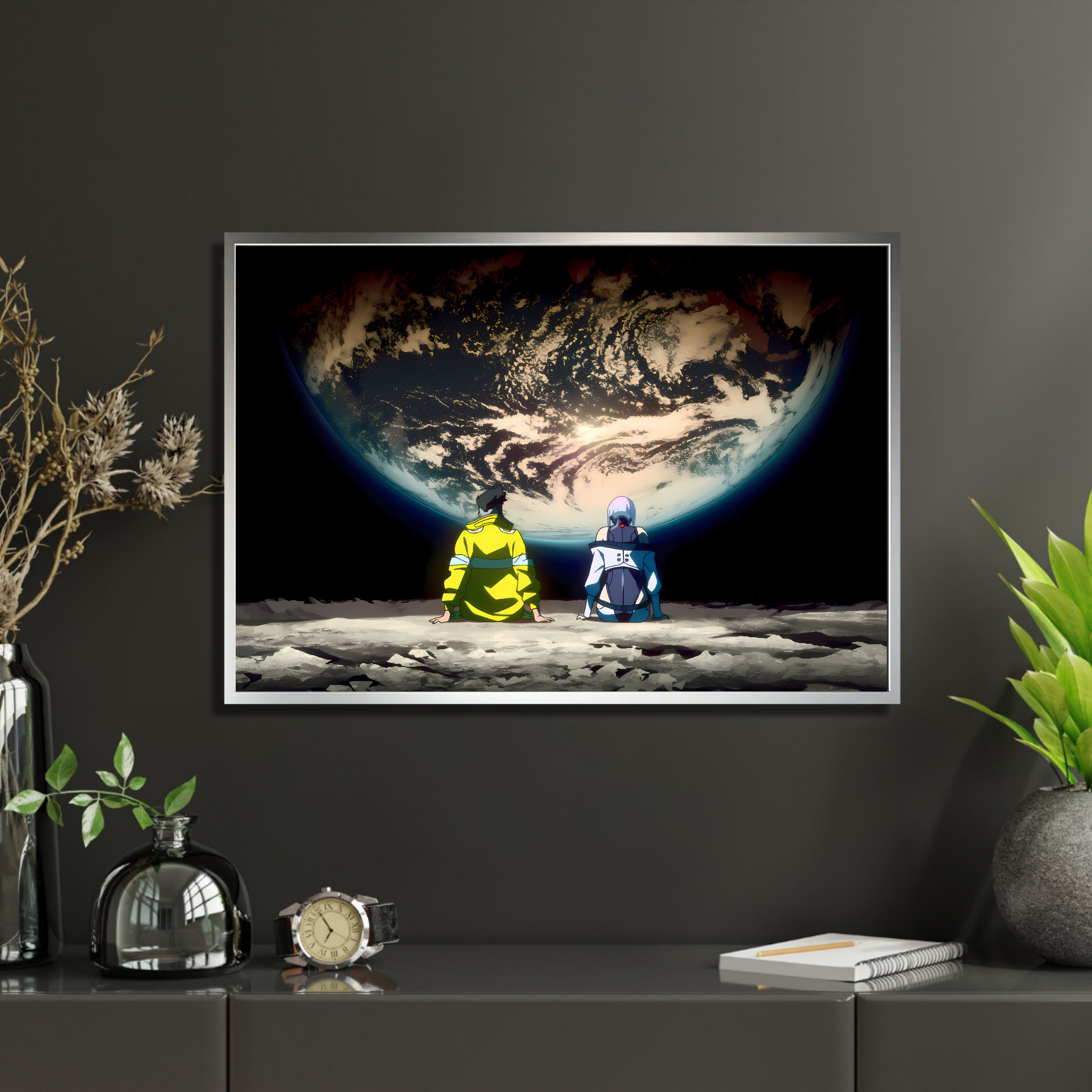 Cyberpunk Edgerunner moon, Cyberpunk Canvas, Lucy Art - Etsy