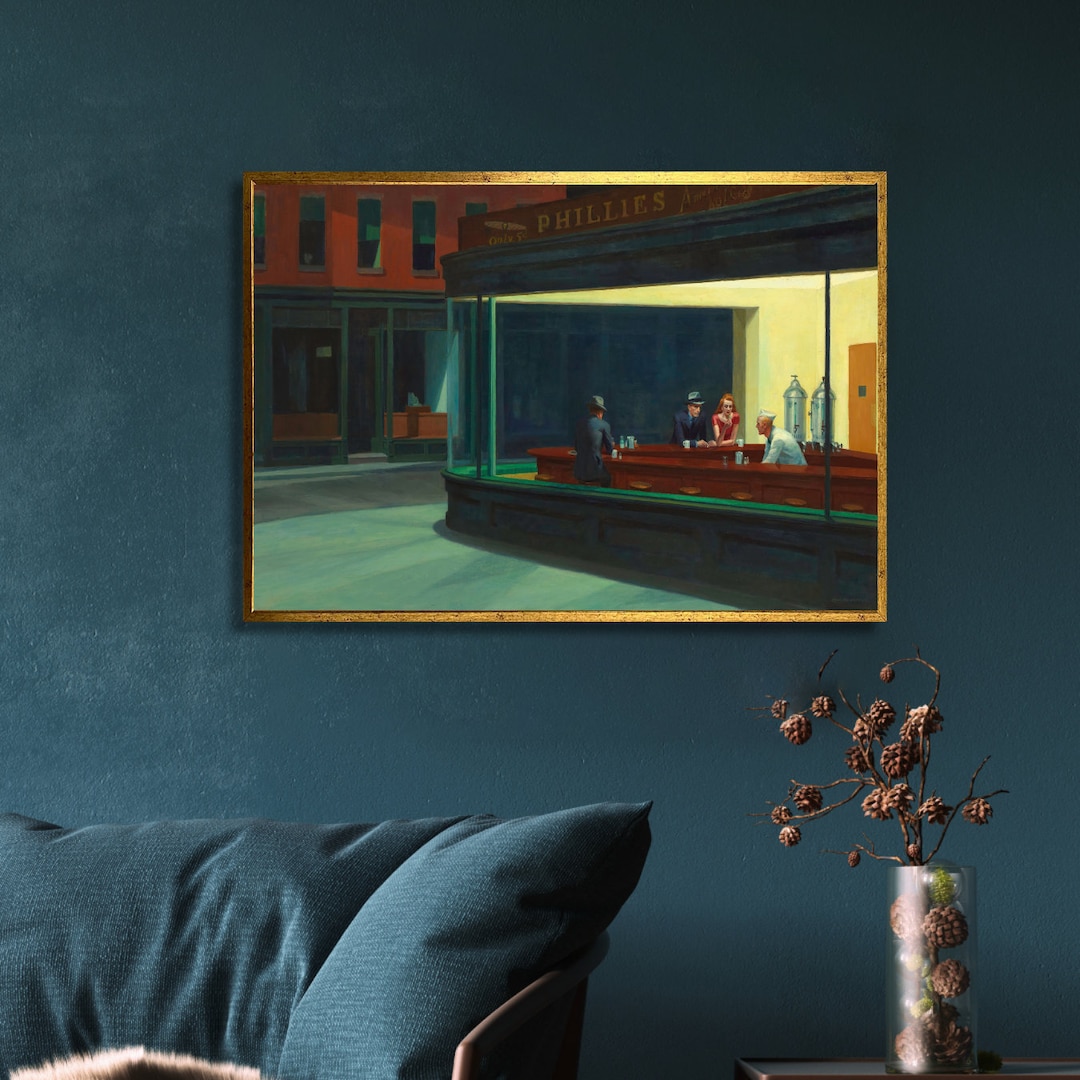 Edward Hopper ''nighthawks'' 1942 Canvas , Edward Hopper ''nighthawks ...