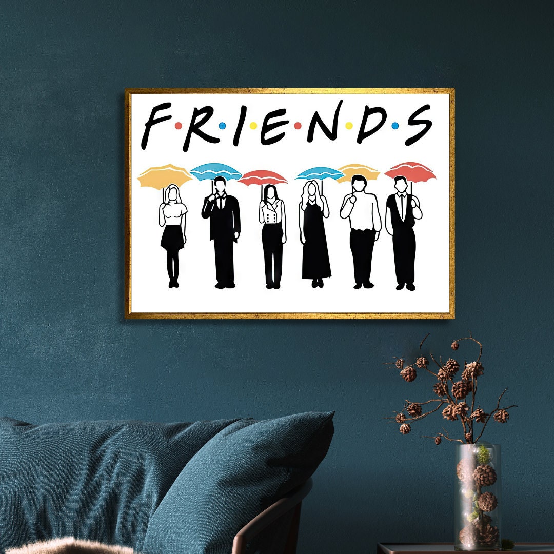 Friends umbrella, Friends Canvas, Friends Art - Etsy