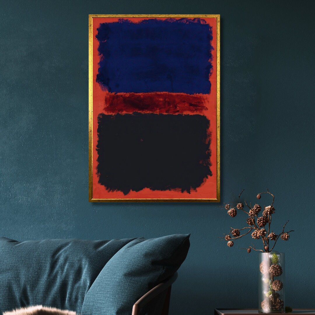 Mark Rothko Blue,red,black on Red 1967, Mark Rothko Blue,red,black on ...