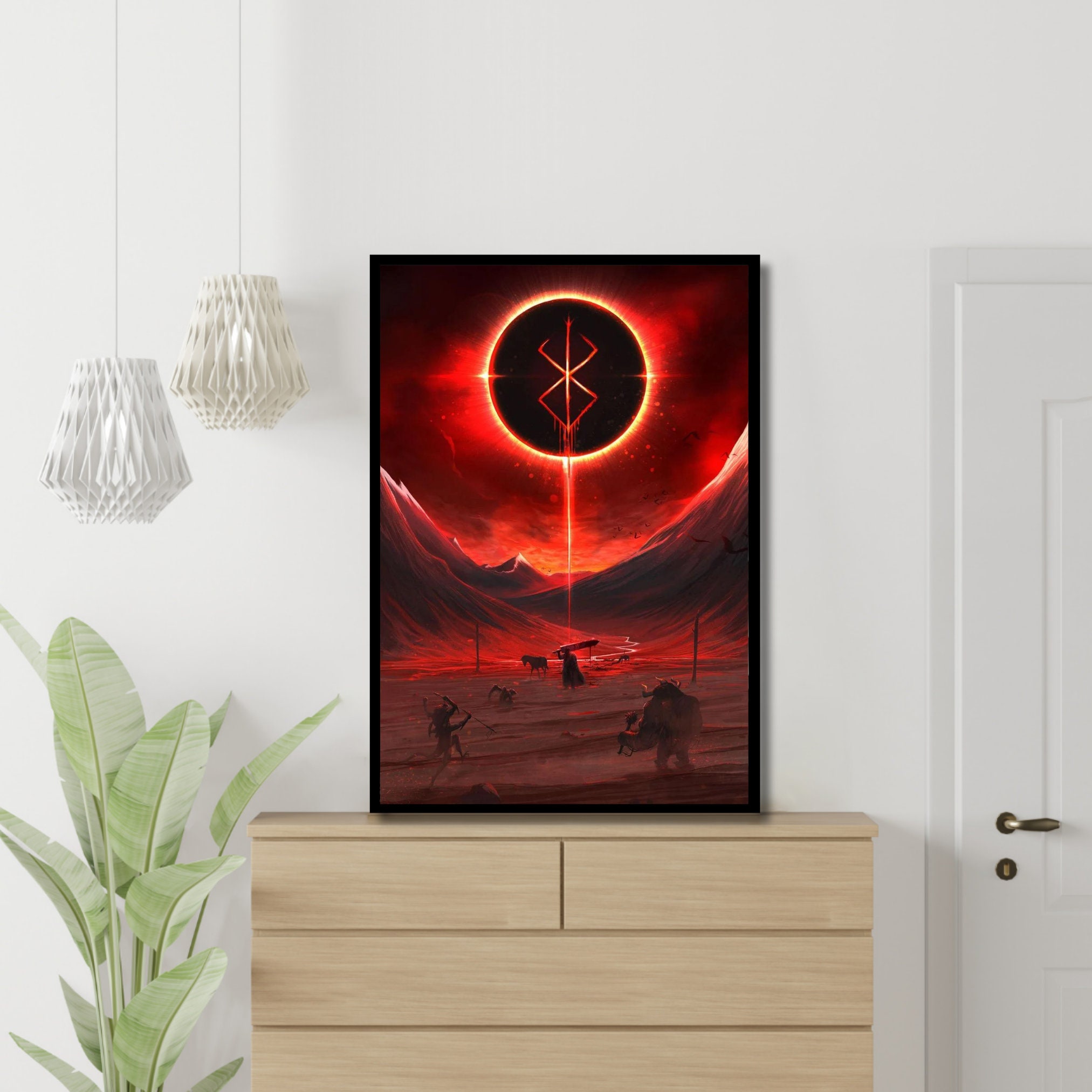 Berserk blood Moon, Berserk Canvas, Berserk Art - Etsy