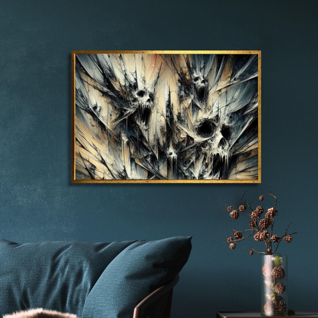 Horror death, Horror Canvas, Horror Art, Abstract Art, Abstract Canvas ...