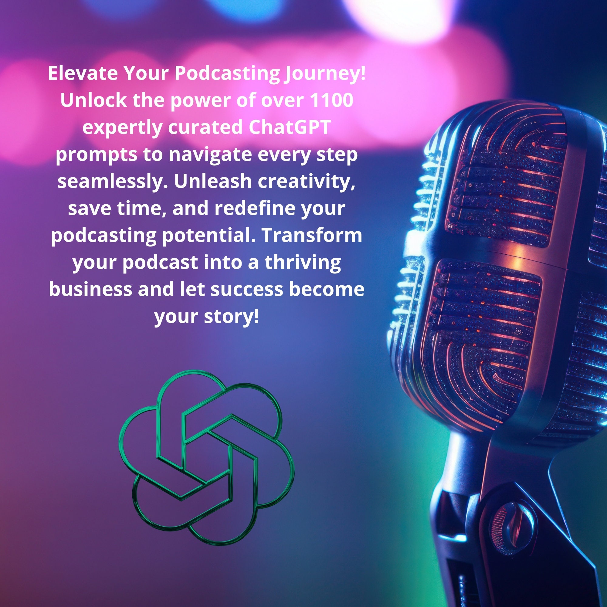 Chatgpt Prompts for Podcasting Success Podcast Planning Branding SEO ...