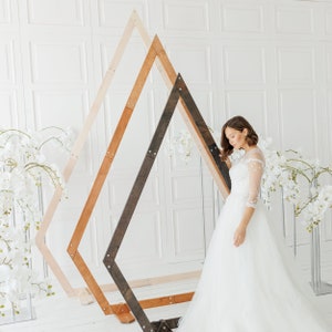 Triangle Wedding Arch: Rustic Arbor Decor, Outdoor Backdrop - Etsy