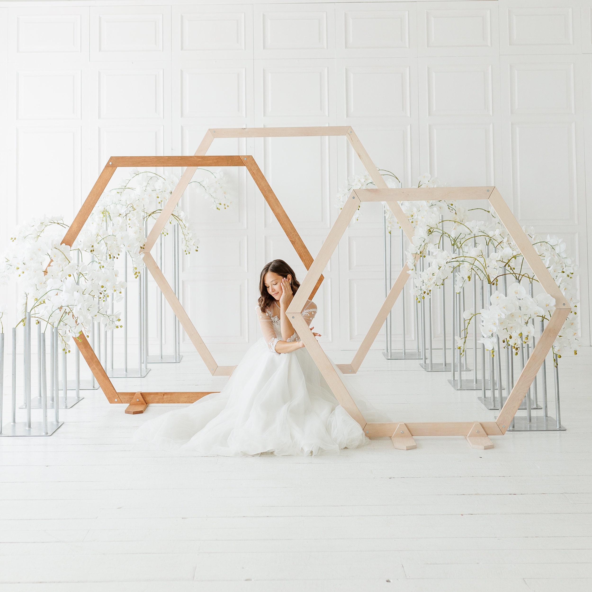 Triangle Wedding Arch: Rustic Arbor Decor, Outdoor Backdrop - Etsy