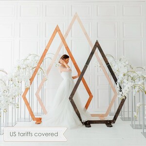 Triangle Wedding Arch: Rustic Arbor Decor, Outdoor Backdrop - Etsy