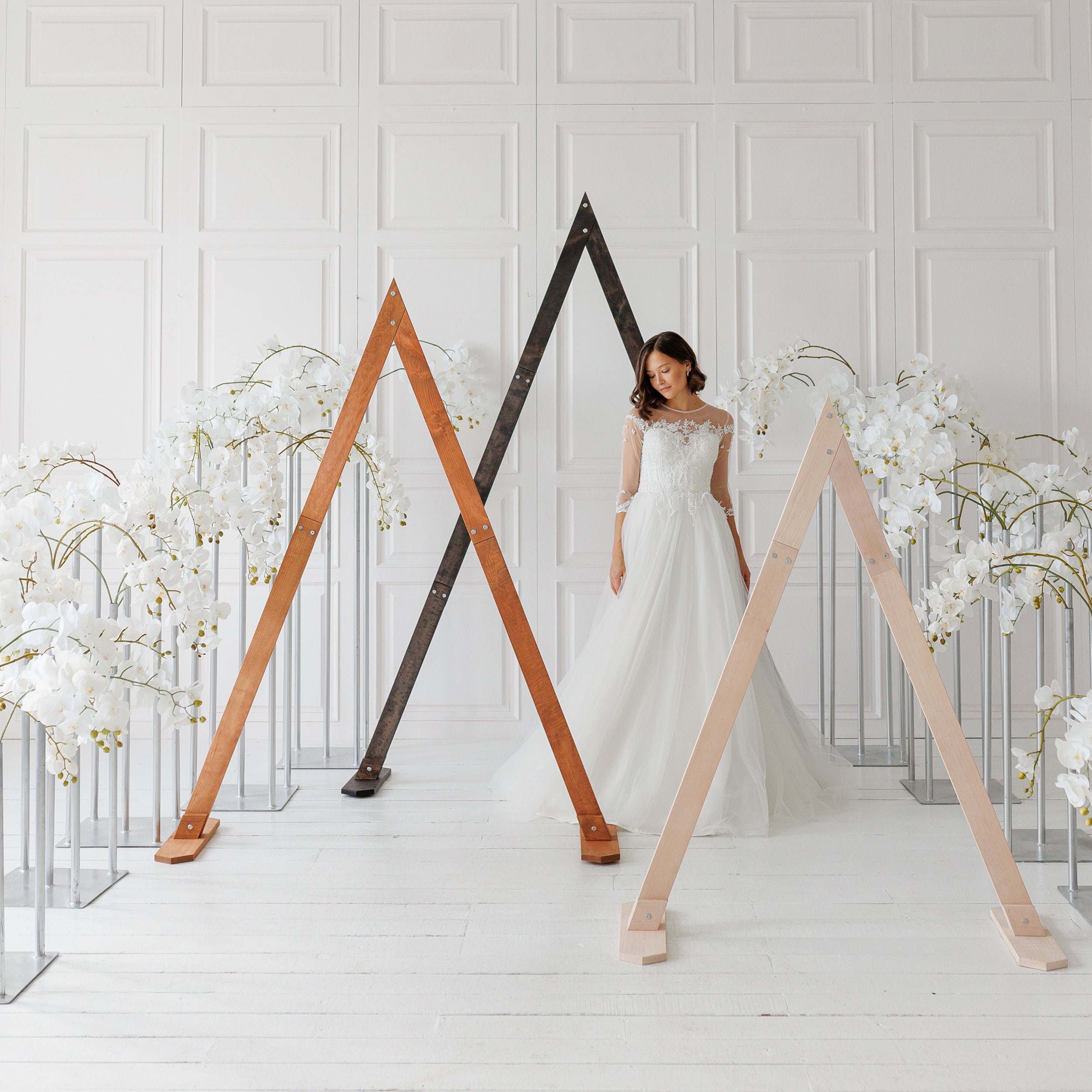 Triangle Wedding Arch, Mountain Wedding Arches, Wedding Centerpiece ...