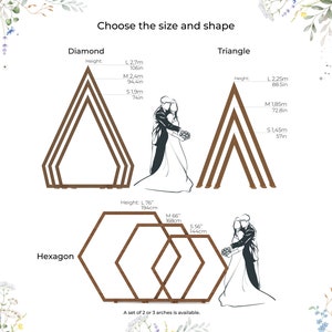 Wedding Arch Decor, Triangle Wedding Arches Set of 3, Wedding Arbor ...