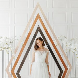 Triangle Wedding Arch: Rustic Arbor Decor, Outdoor Backdrop - Etsy