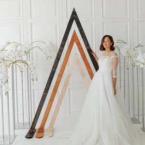 Triangle Wedding Arch: Rustic Arbor Decor, Outdoor Backdrop - Etsy