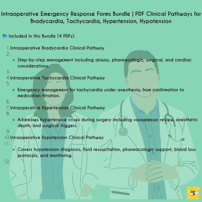 Intraoperative Emergency Response Forms Bundle | PDF Clinical Pathways ...