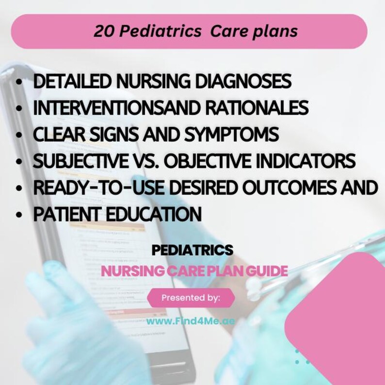 Pediatrics Nursing Care Plan: NCLEX Study Guide (digital Download) - Etsy