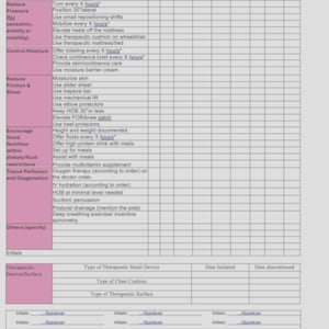 Braden Q Risk Assessment & Interventions Form - Etsy