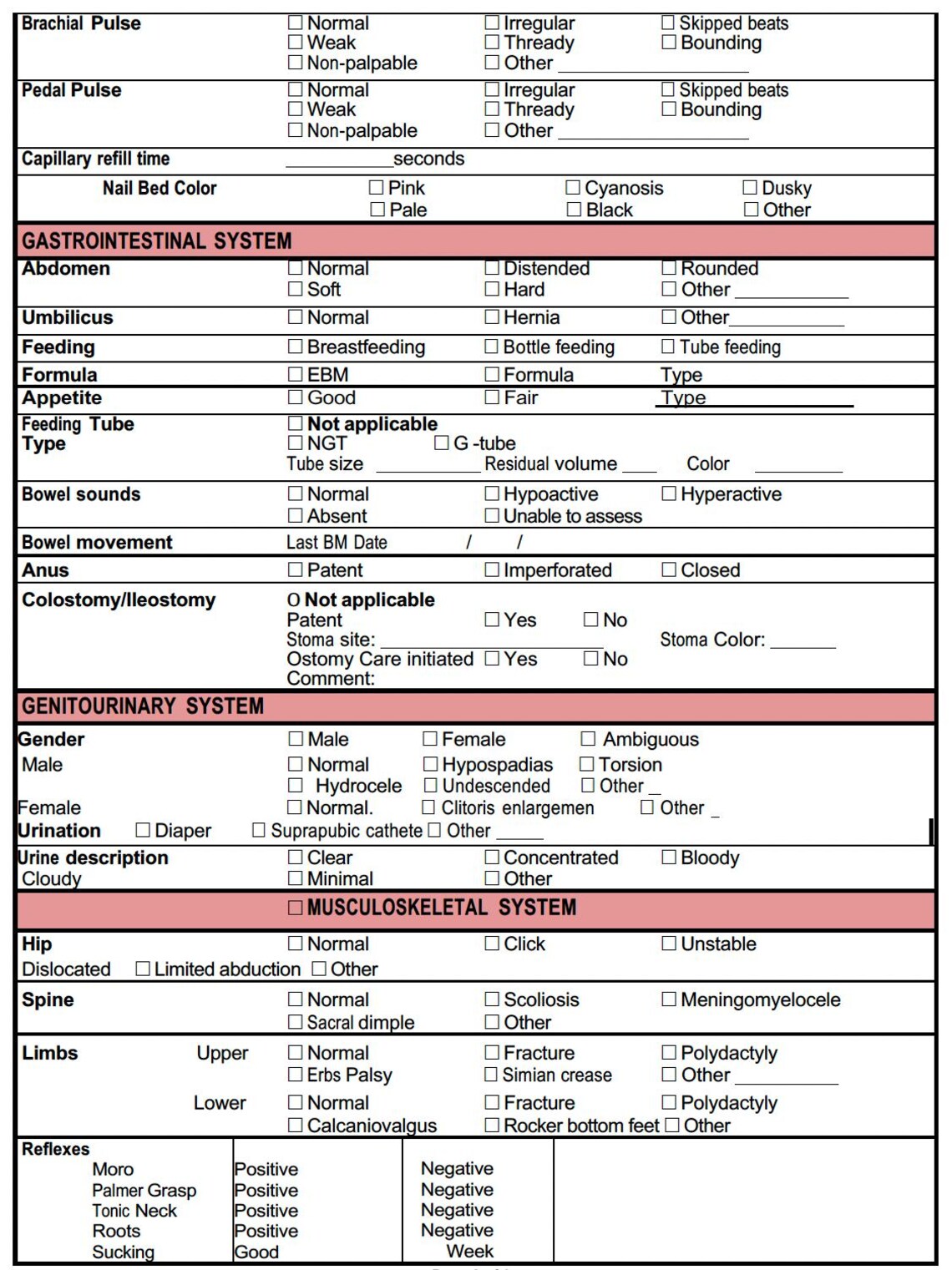 Newborn Nursing Assessment Chart | Neonatal Nurse Cheat Sheet | NICU ...